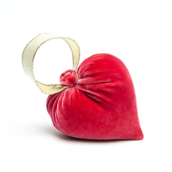 Hot Skwash | Silk Velvet Hearts - Small Guava Ribbon Heart - hotskwash